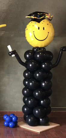 Smiley Face Graduation Column | Welcome to Mad Parties & Balloons ...
