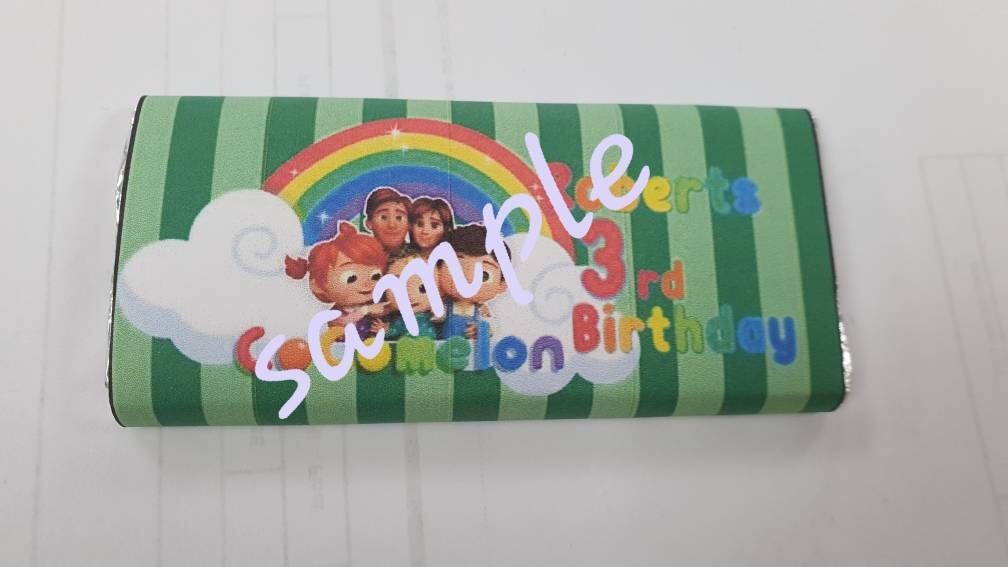 Personalised chocolate wrapper - Cocomelon - digital file | Welcome to ...